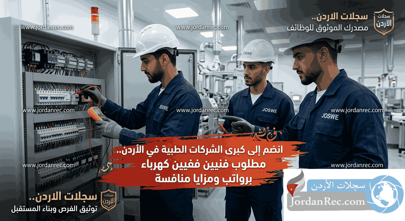 انضم إلى كبرى الشركات الطبية في الأردن.. مطلوب فنيين كهرباء برواتب ...